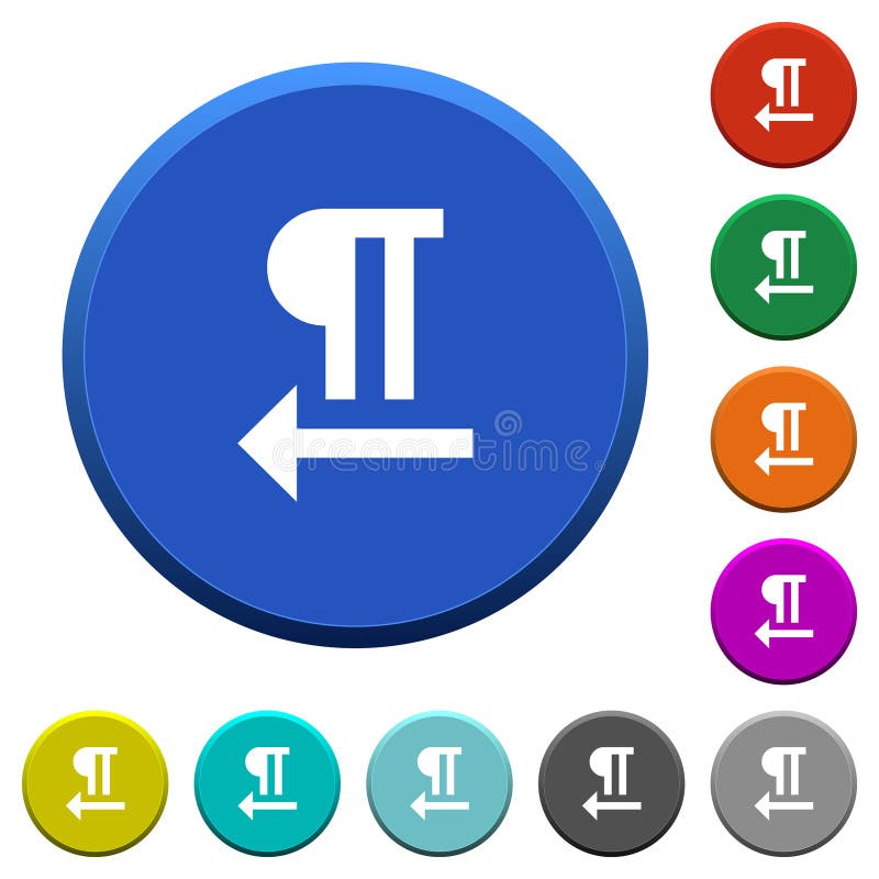 Right To Left Text Direction Beveled Buttons Stock Vector ...