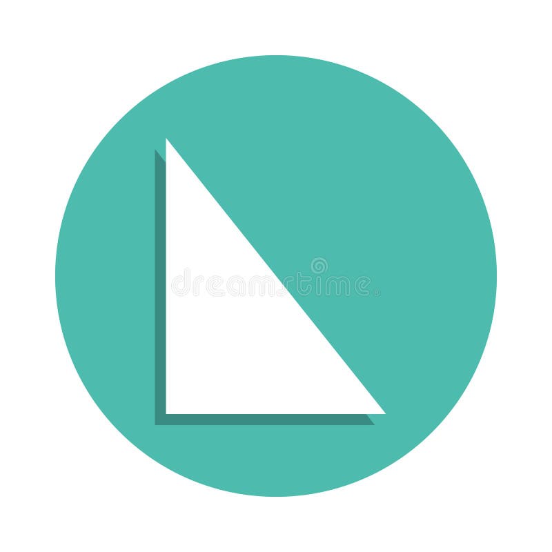 Right Triangle Colored Icons. Elements of Geometric Figure Colored ...