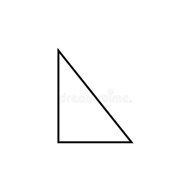 Right Triangle Icon. Geometric Figure Element for Mobile Concept and ...