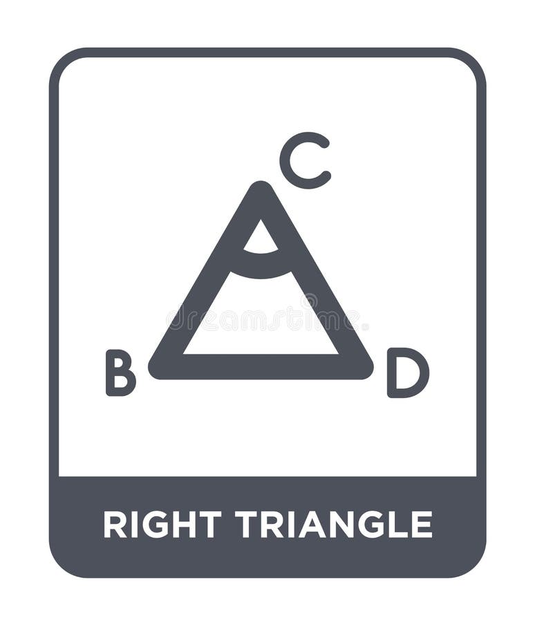 Right Triangle Icon in Trendy Design Style. Right Triangle Icon ...