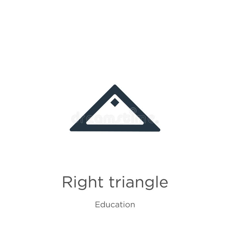 Right Triangle Icon Vector. Trendy Flat Right Triangle Icon from ...
