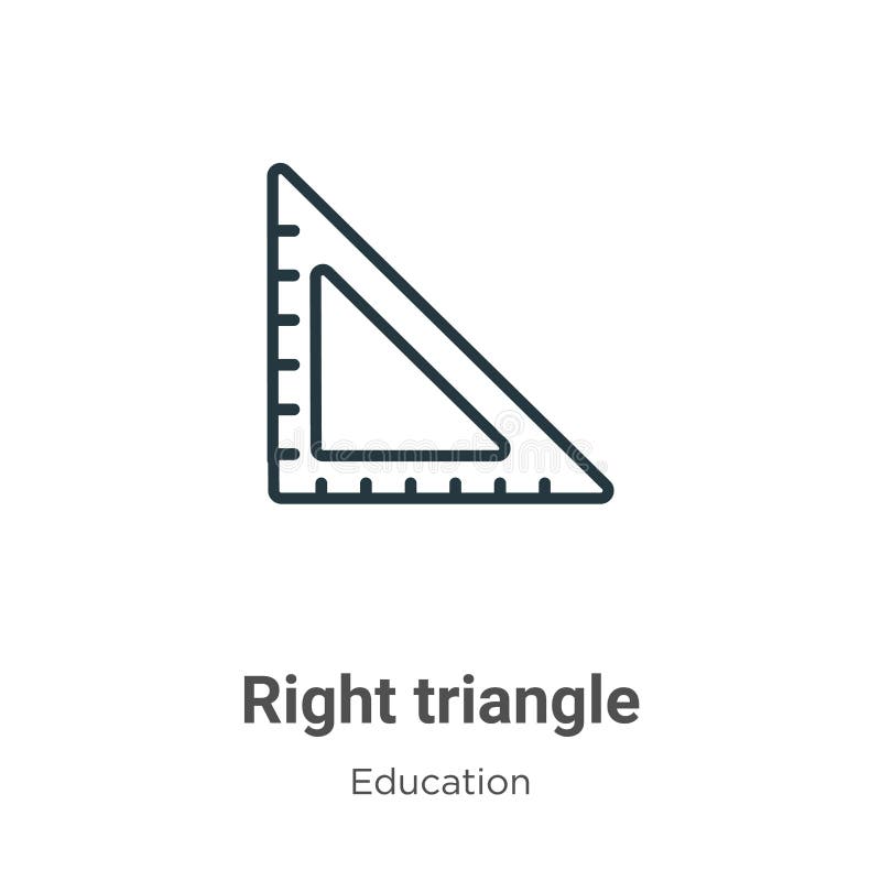 Right Triangle Icon in Filled, Thin Line, Outline and Stroke Style ...