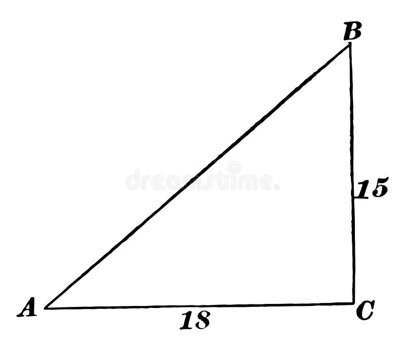 Right Triangle OCB with, X, Y, and R Shown. Vintage Illustration Stock ...