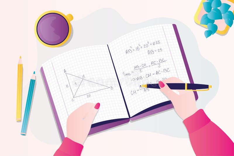 Woman Holding Workbook Stock Illustrations – 50 Woman Holding Workbook ...