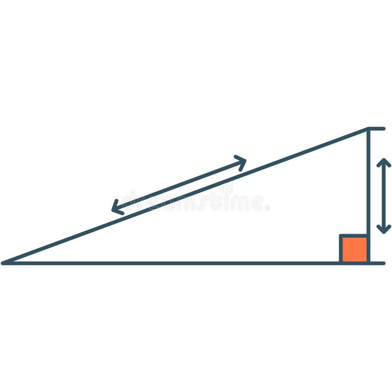 Right Triangle Vector Geometry Science Flat Icon Stock Vector ...