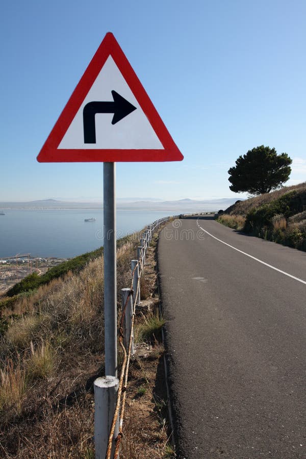 Right Turn Sign stock photo. Image of guide, danger, direction - 33319838
