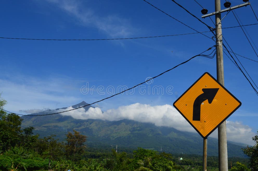 Right Turn Direction Sign stock photo. Image of yellow - 376813612