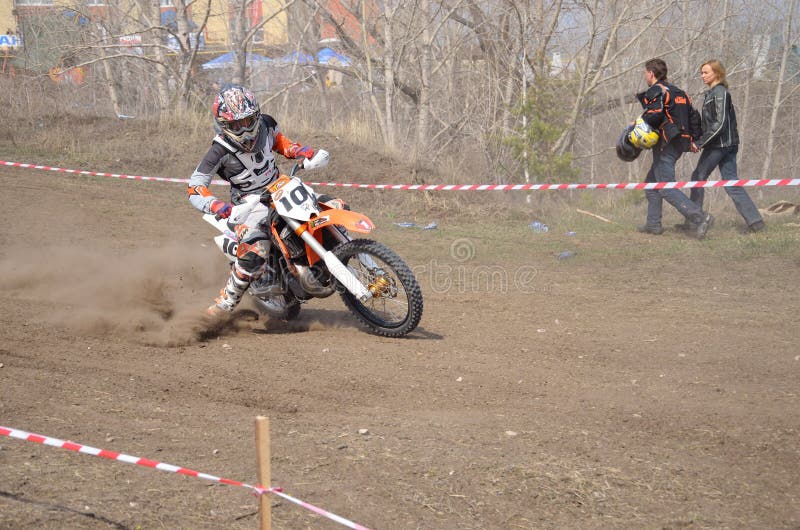 Right Turn on a Motorcycle with a Skid and Slip Editorial Photography ...