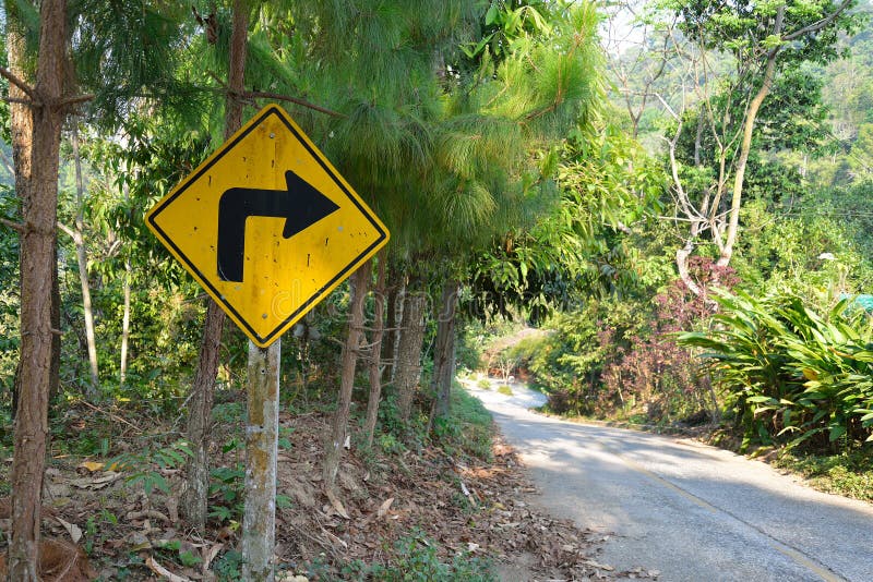 Right turn road sign stock photo. Image of safety, grunge - 31482206