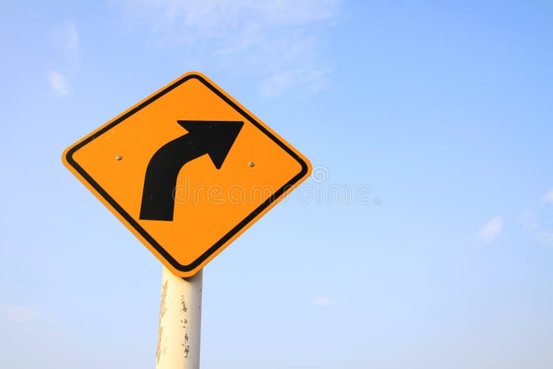 Right turn sign stock photo. Image of transportation - 23391360