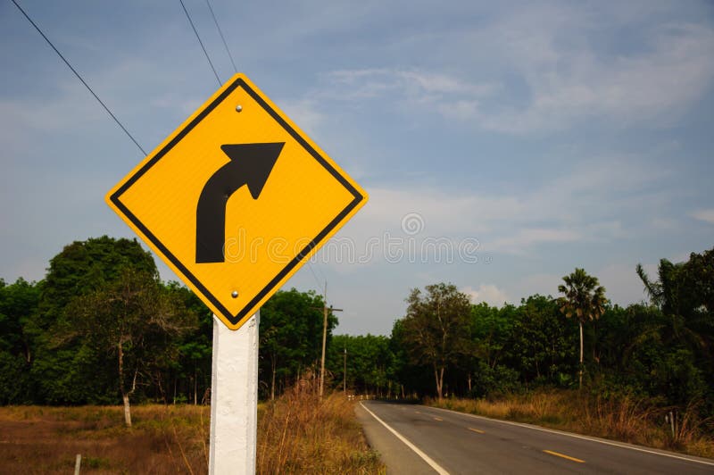 Right turn sign stock photo. Image of turn, concept, round - 53298384