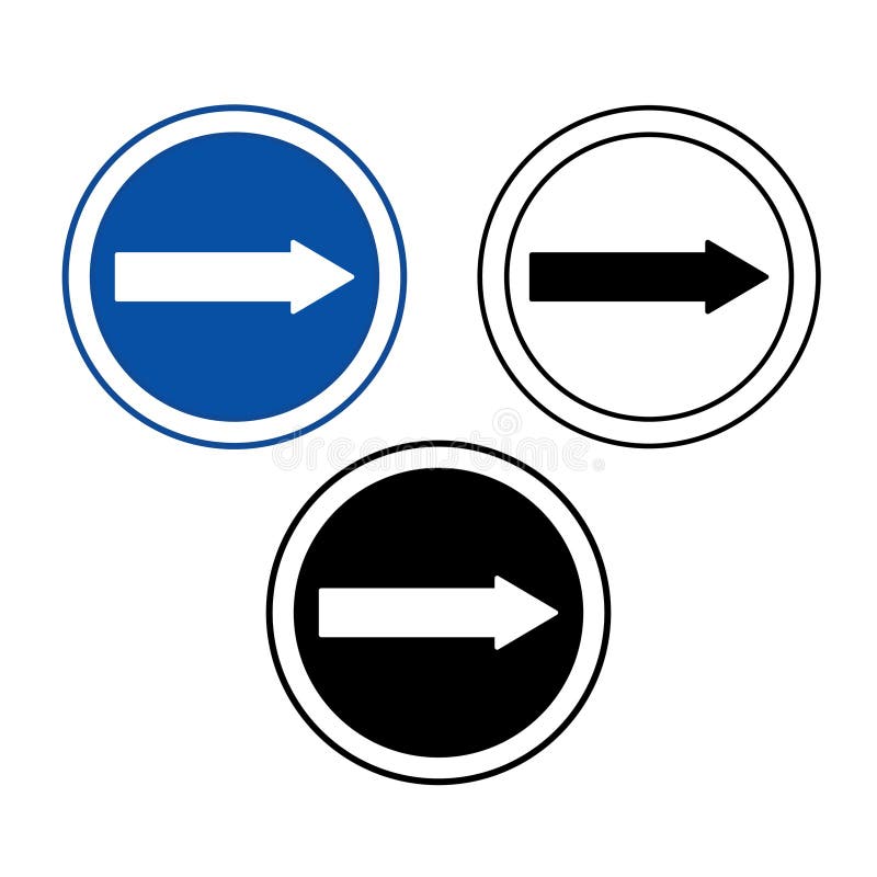 Right Turn Signs. stock illustration. Illustration of caution - 333697767