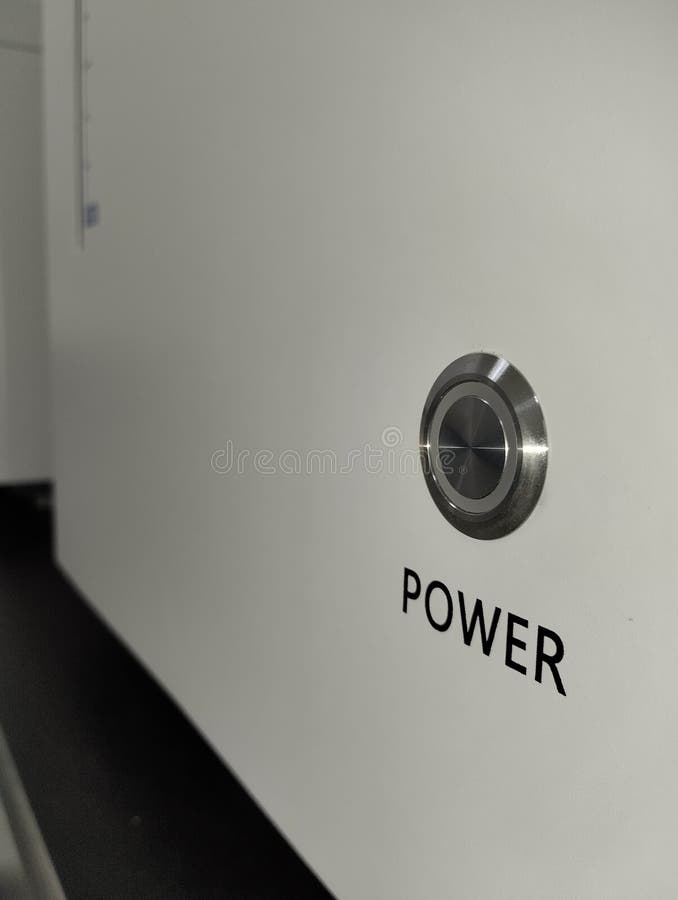 Power Button on an Electronic Device Stock Image - Image of touch ...