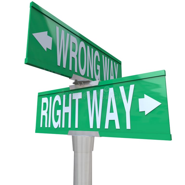 Decision Wrong Decision Road Sign Stock Illustrations – 984 Decision ...