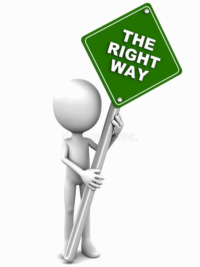 The right way stock illustration. Illustration of point - 28294223