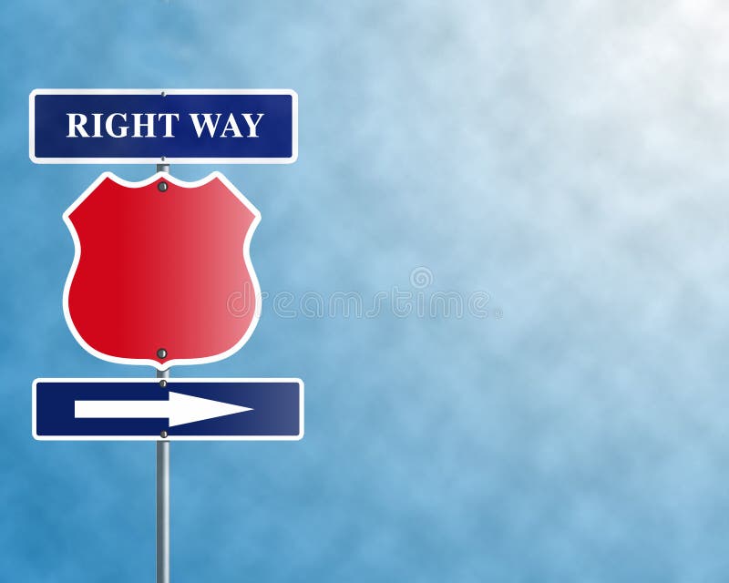 Right way stock illustration. Illustration of display - 9191480