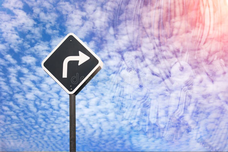 Right Way Concept by Traffic Sign and Many Key Stock Image - Image of ...