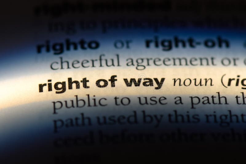 Right of way stock photo. Image of closeup, word, isolated - 126614748