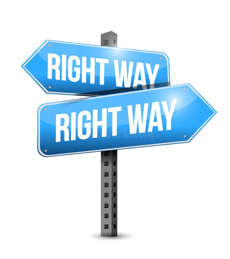 Right Wrong Decision Road Sign Roadside Signpost Stock Illustration ...
