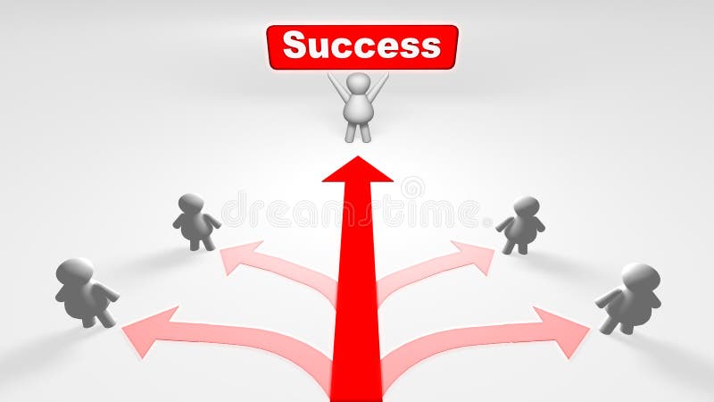 The right way of success stock illustration. Illustration of winning ...