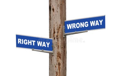 Right Way & Wrong Way stock image. Image of wrong, anytown - 639741