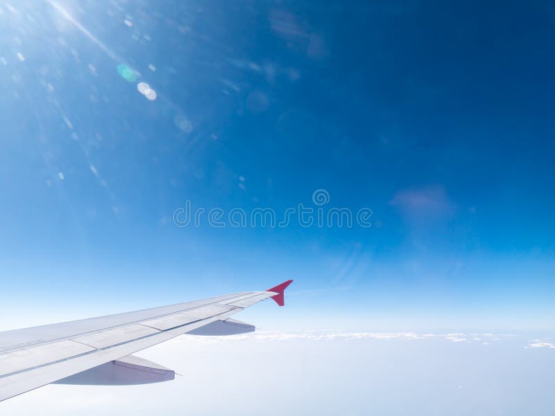 Right Wing of the Plane Has the Flare Light on the Top Left Corner ...