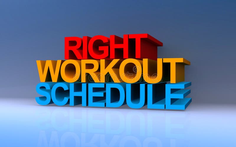 Right Workout Schedule on Blue Stock Image - Image of schel, losing ...