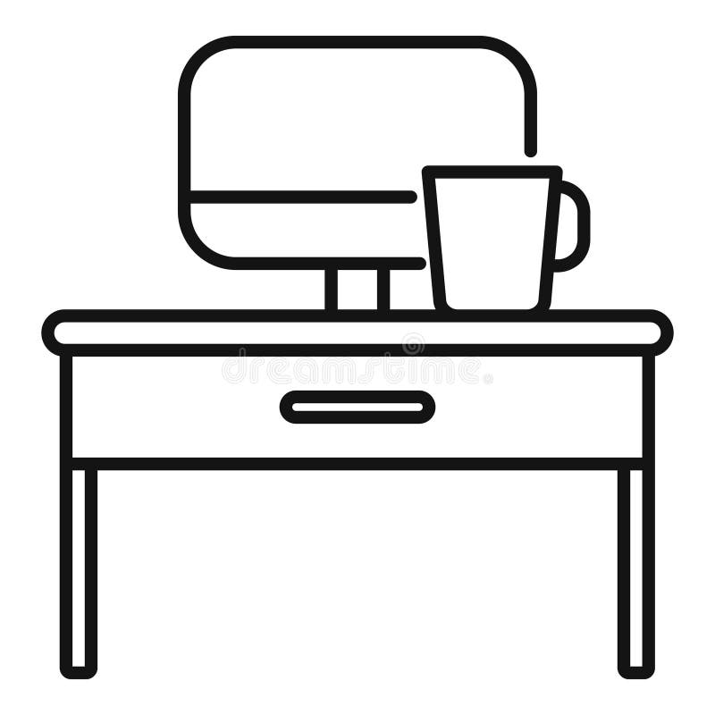 Right Workspace Position Icon Outline Vector. Office Sit Stock Vector ...