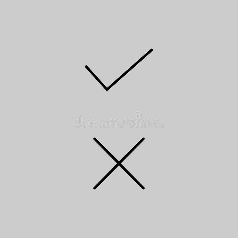 Right and Wrong icon art stock vector. Illustration of choice - 105617280