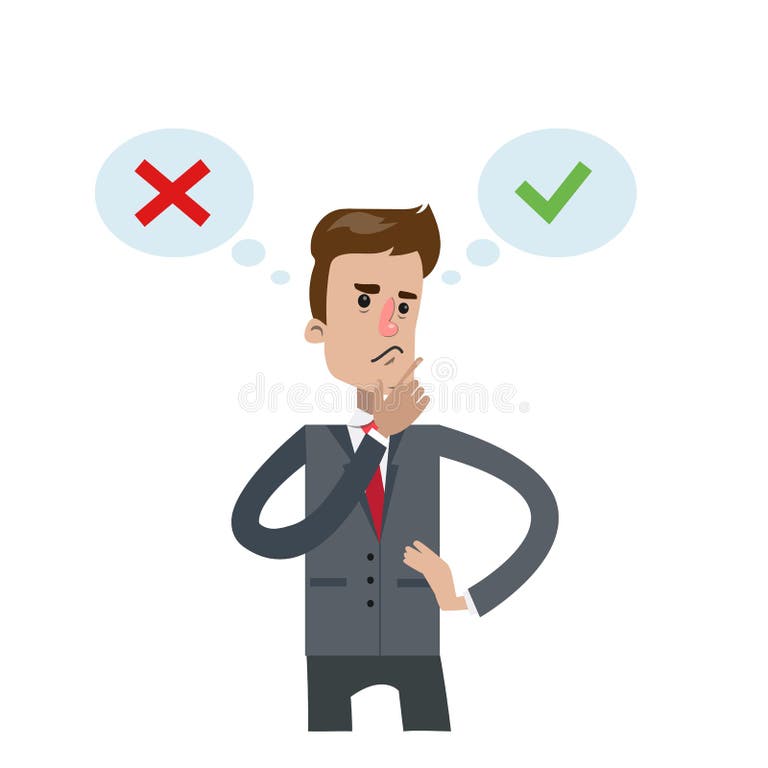 Decision Right Wrong Cartoon Stock Illustrations – 1,131 Decision Right ...