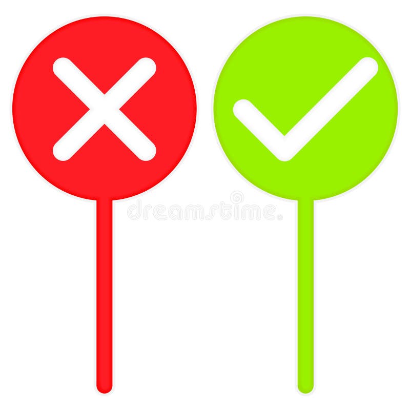 Right or wrong sign stock vector. Illustration of left - 28694554