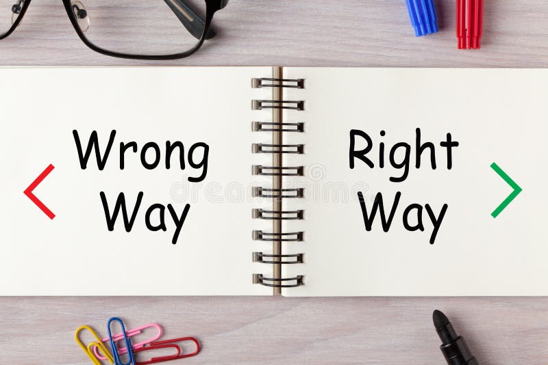 The Right Way or Wrong Way stock image. Image of achieve - 2307359
