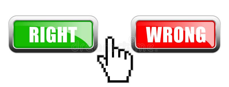 Right or wrong web buttons stock vector. Illustration of abstract ...