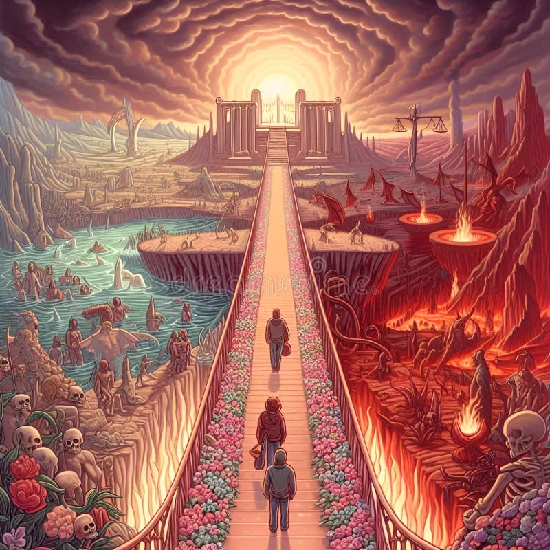 The Righteous Road: from Hell S Throne To Heaven, Generative AI. Stock ...