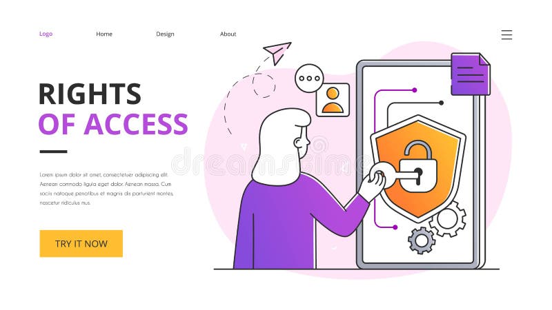 Rights of Access Abstract Concept Stock Vector - Illustration of ...