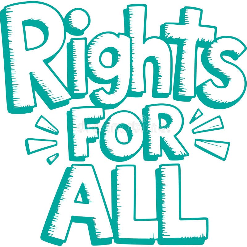 Rights for All Bold Graphic Design Stock Vector - Illustration of ...