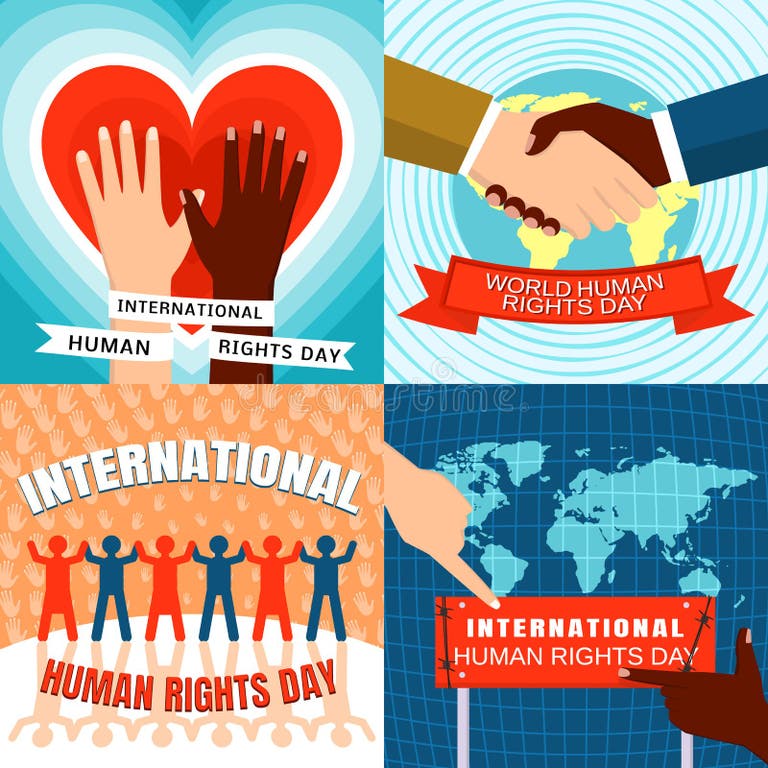Rights Day Banner Set, Flat Style Stock Vector - Illustration of ...