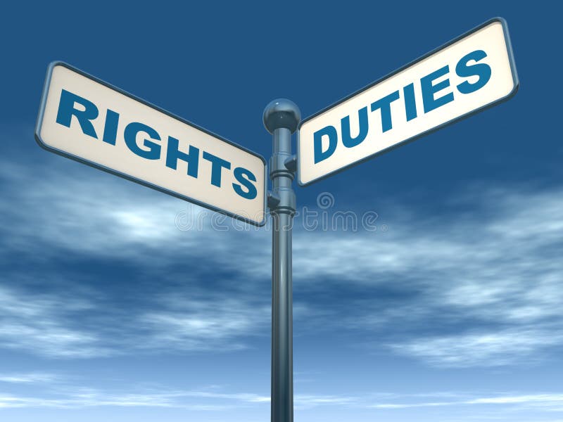 Rights and duties stock illustration. Illustration of good - 33784516