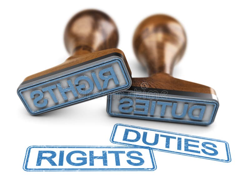 Rights and duties balance stock illustration. Illustration of democracy ...