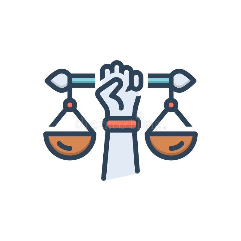 Color Illustration Icon for Rights, Authority and Justice Stock Vector ...