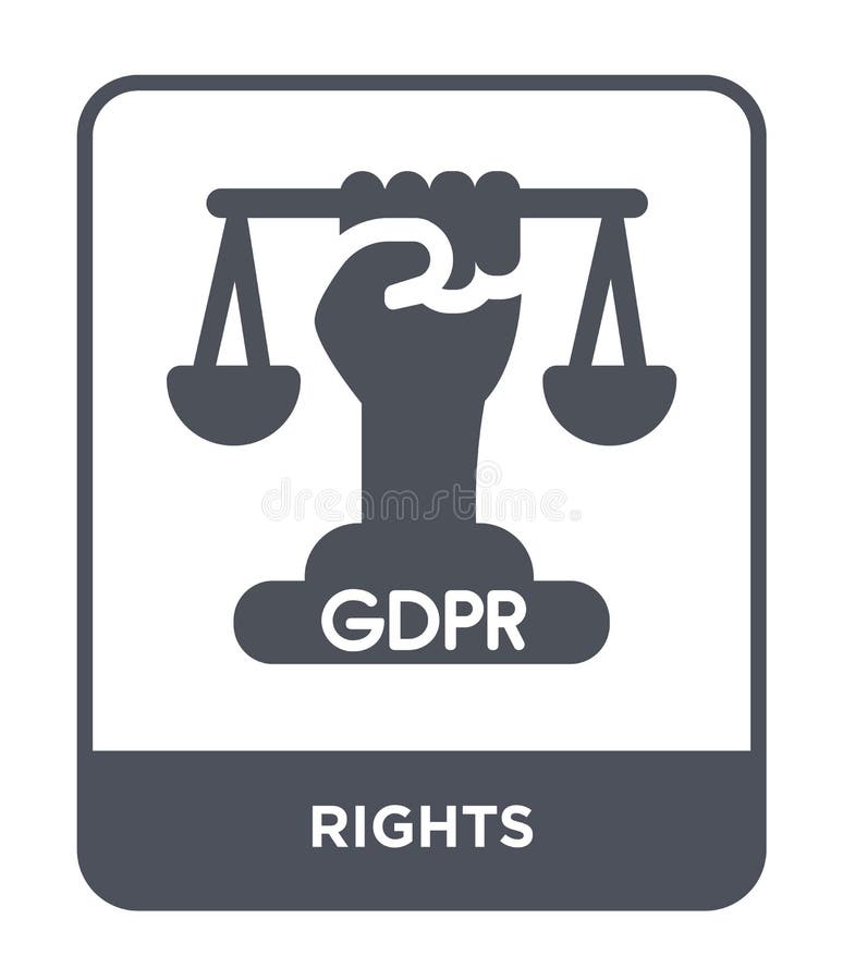 Rights Icon in Trendy Design Style. Rights Icon Isolated on White ...