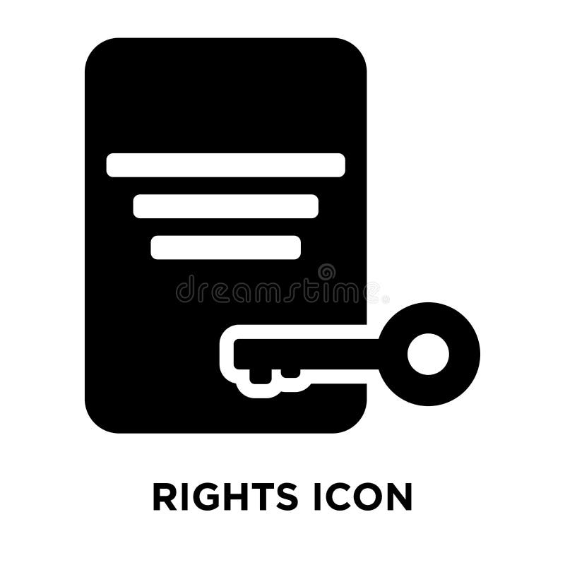 Rights Icon Vector Isolated on White Background, Logo Concept of Stock ...