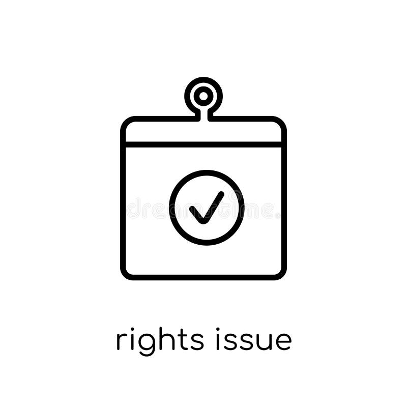 Rights Issue Icon. Trendy Modern Flat Linear Vector Rights Issue Stock ...