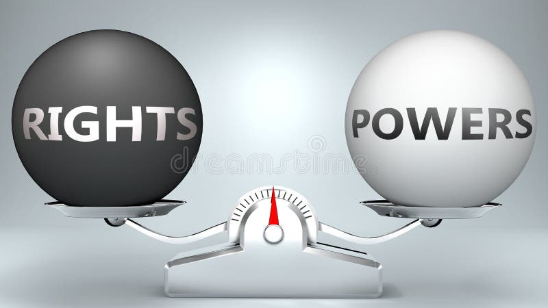 Rights and Powers As Different Choices in Life - Pictured As Words ...