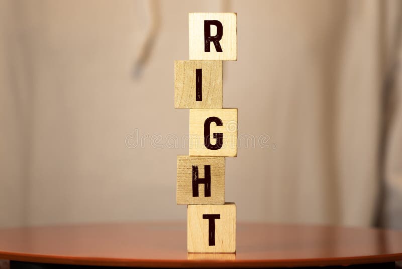 RIGHTS Word Made with Building Blocks Isolated on White Stock Image ...