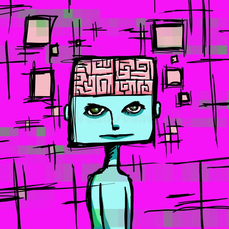 Rigid and Inflexible Square Mindset Stock Image - Image of wisdom ...