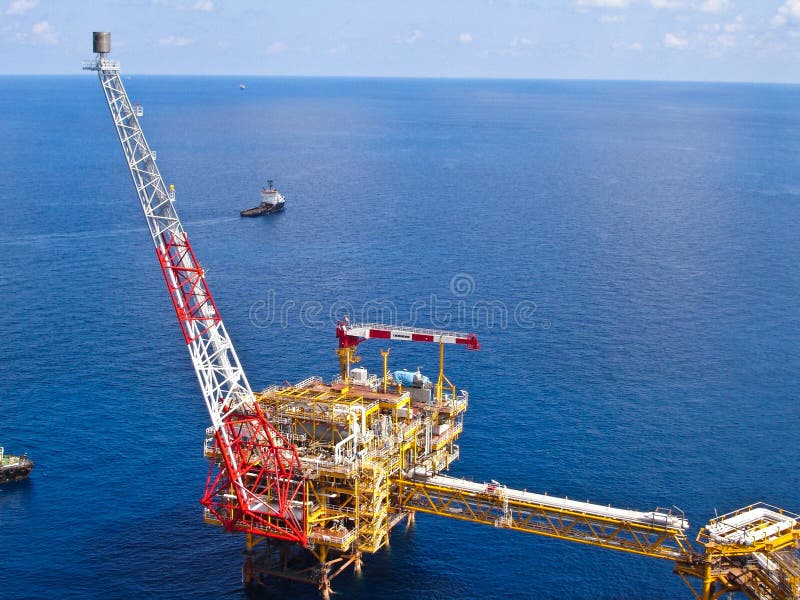 Rigs offshore Oil refinery stock image. Image of kyoto - 17038719