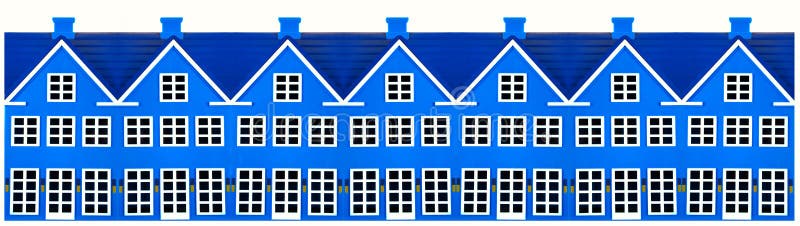 Rij Van De Huizen Van Het Stuk Speelgoed Stock Illustratie ...