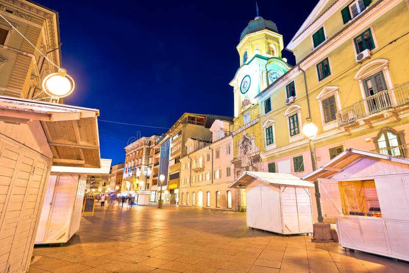 Korzo, The Main Street Of Rijeka, Croatia Stock Photo - Image of ...