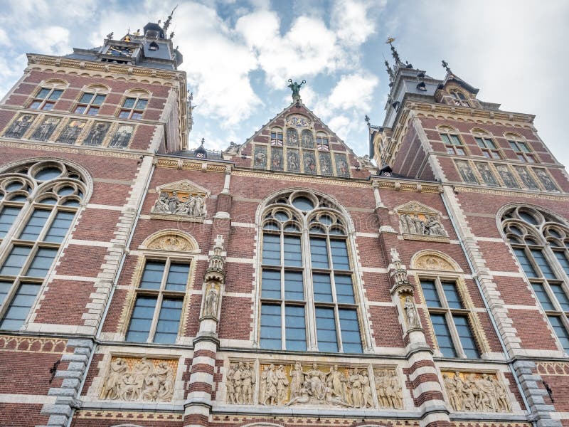 Rijksmuseum Building Famous Landmark in Amsterdam Stock Image - Image ...